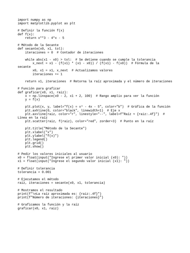 Metodo de La Secante | PDF