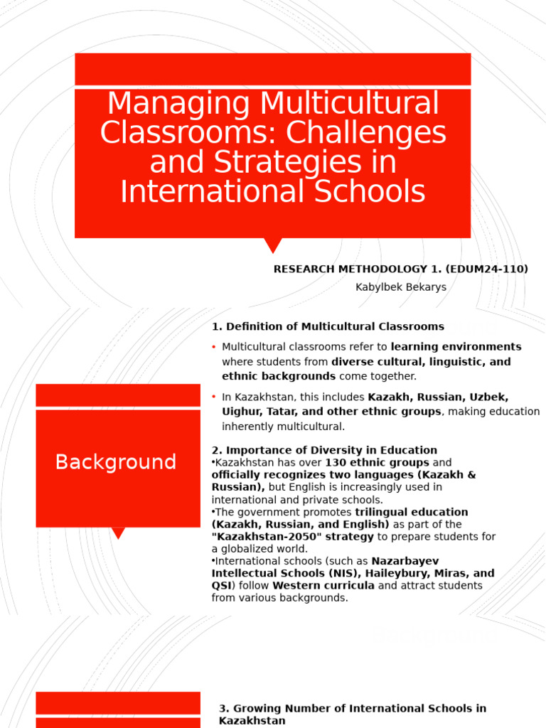 Managing Multicultural Classrooms | PDF | Learning | Social Psychology