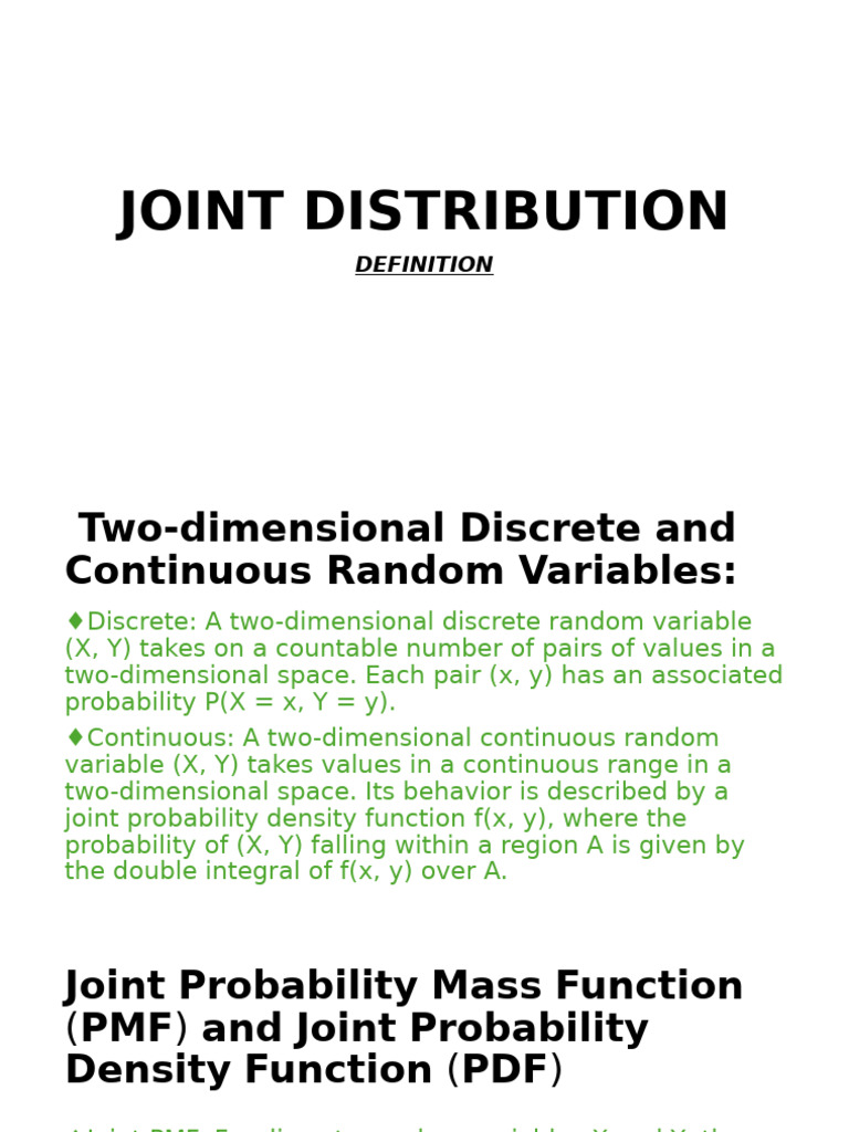 Joint Distribution XXXX | PDF | Probability Distribution | Probability Density Function