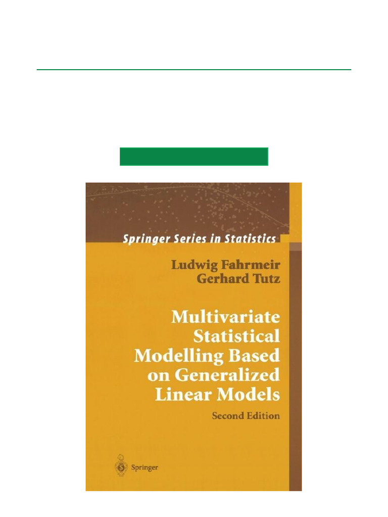 (Ebook PDF) Multivariate Statistical Modelling Based On Generalized Linear Models - 2nd Edition ...