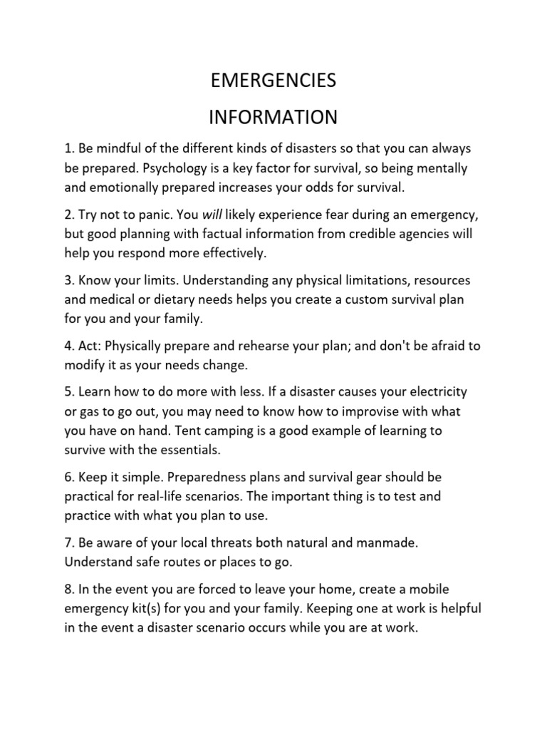 EMERGENCIES | PDF