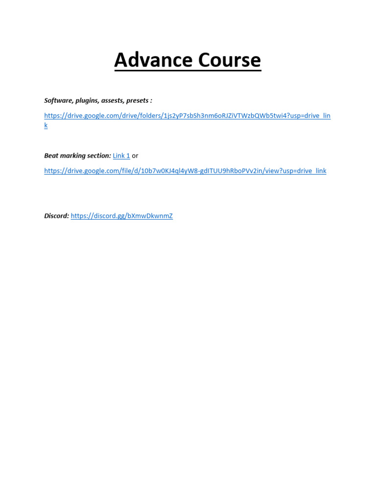 3 - Advance Course | PDF