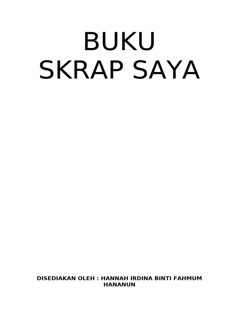 Cover Buku Skrap | PDF