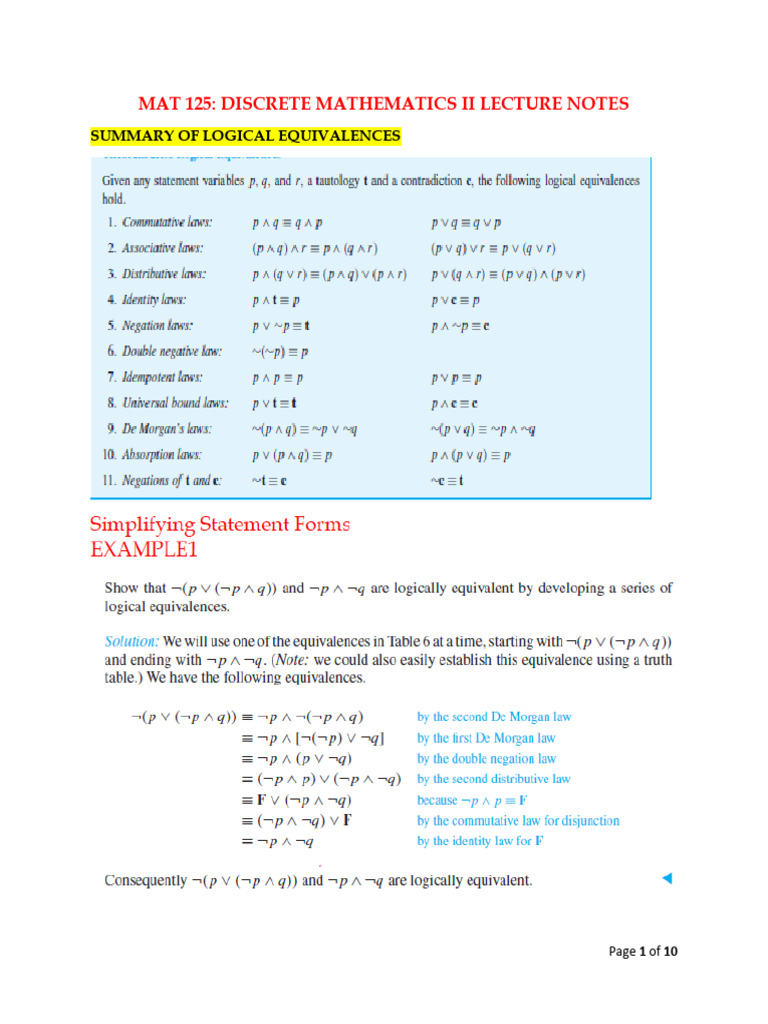 Lecture Notes On The Conditional And The Bi Conditional Pdf If And Only If Logic 9007