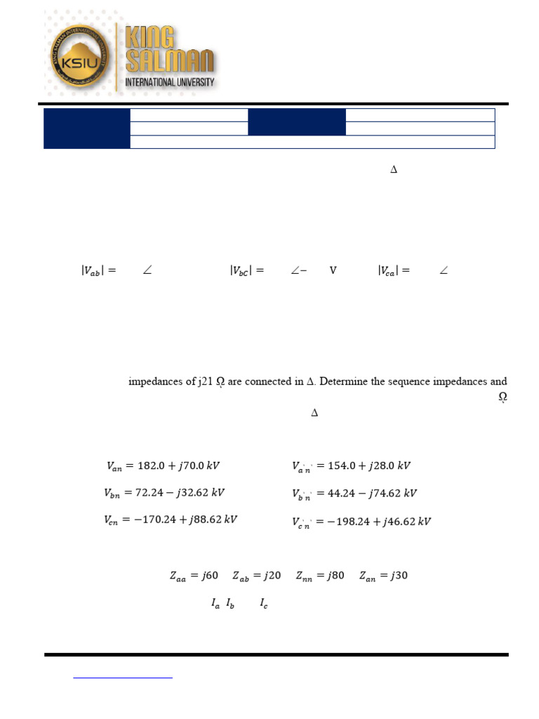 Sheet No. 5 (Symmetrical Components and Sequence Network) | PDF ...