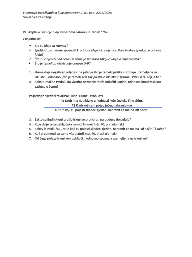 Smjernice Za Čitanje - II Dio 4 Poglavlja | PDF