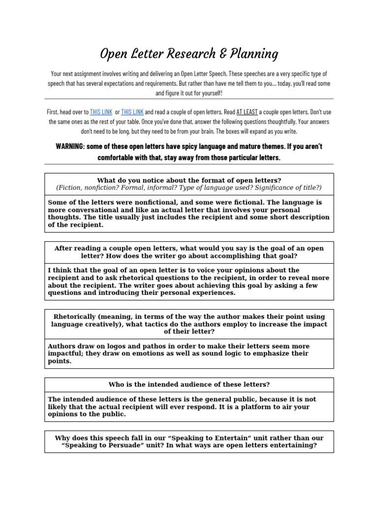 Copy of Viraj Shah _ Student - GreenLevelHS - Open Letter Research on 2025-05-07 11_49_15 | PDF ...