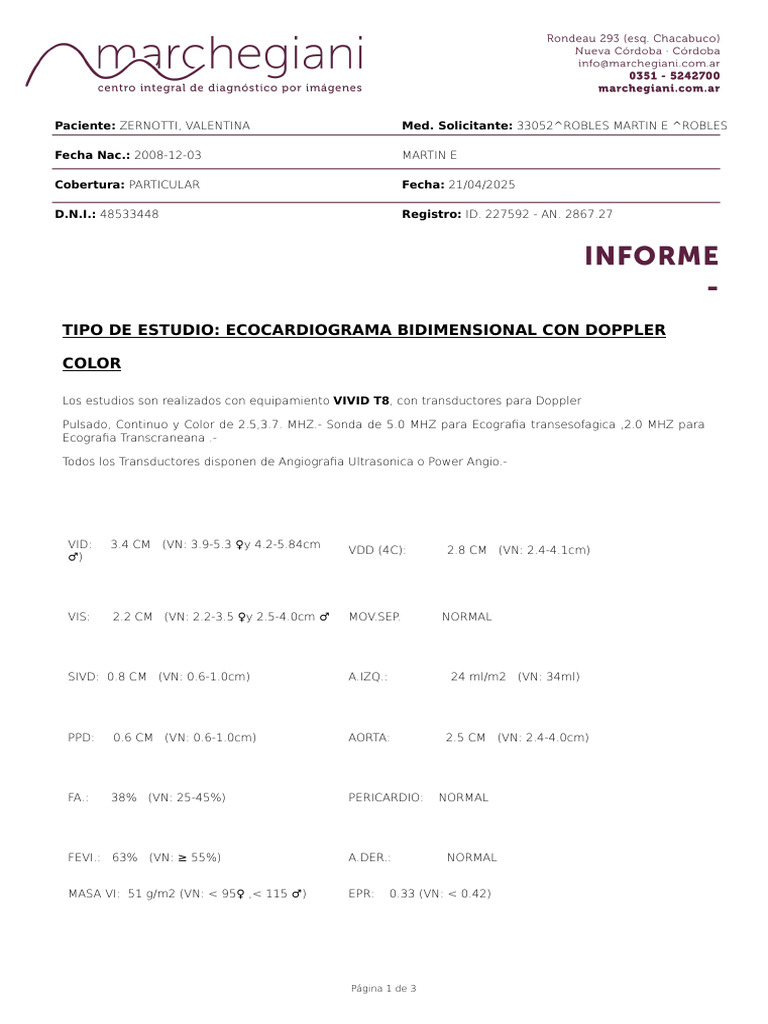 Zernotti, Valentina | PDF | Ultrasonido | Imagenes medicas