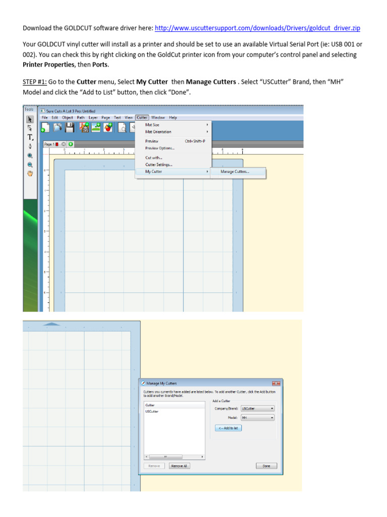 GoldCut SCAL Setup | PDF