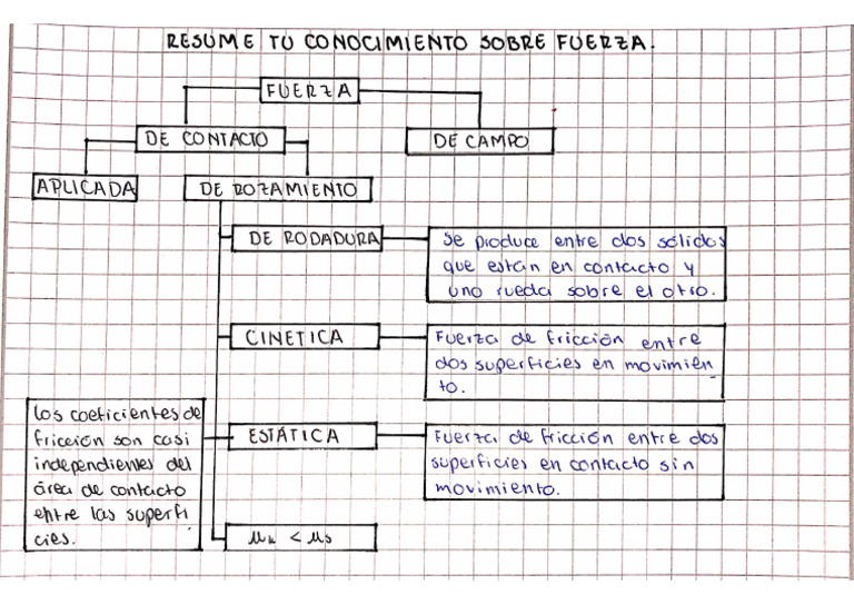 Mapa Conceptual Fuerza - Paula Oviedo | PDF