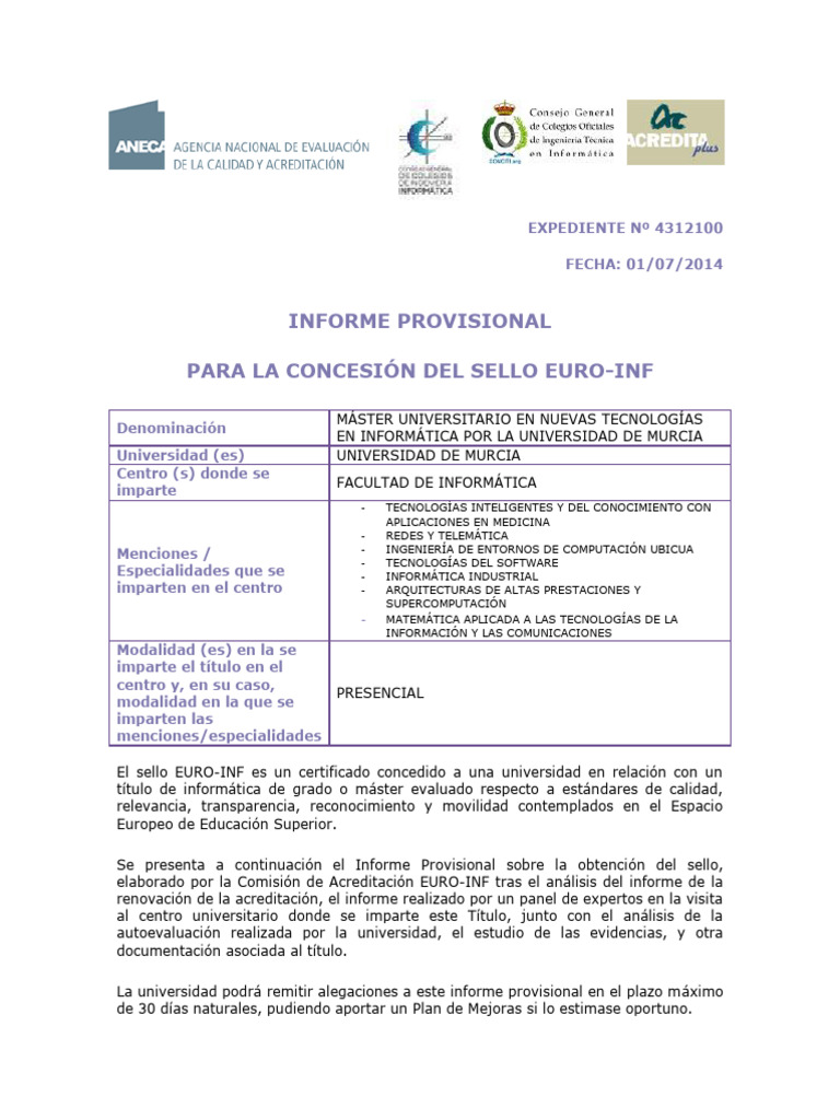 03-Informe Provisional-2 EUROINF - UMU - MU - Nuevas ...