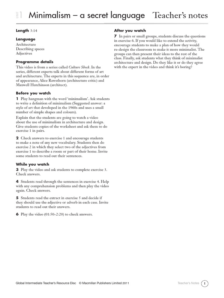 Teaching Minimalism in Architecture | PDF | Minimalism | Linguistics