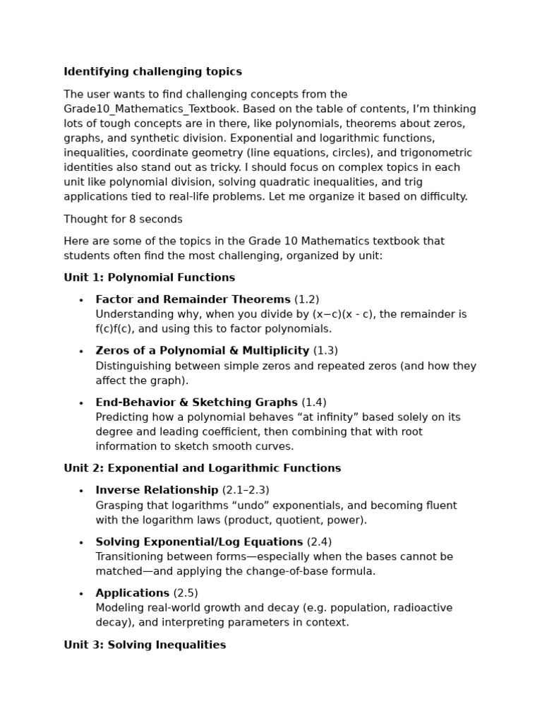 10 PM | PDF | Polynomial | Exponential Function