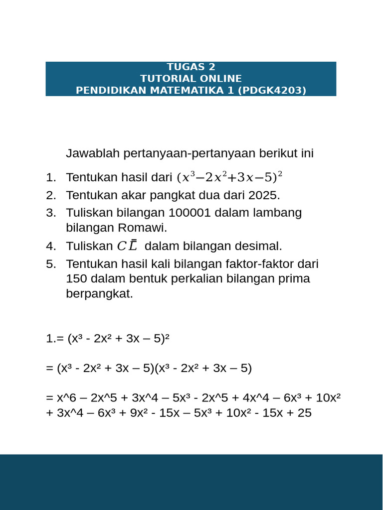 Tugas 2 Pendidikan Matematika | PDF