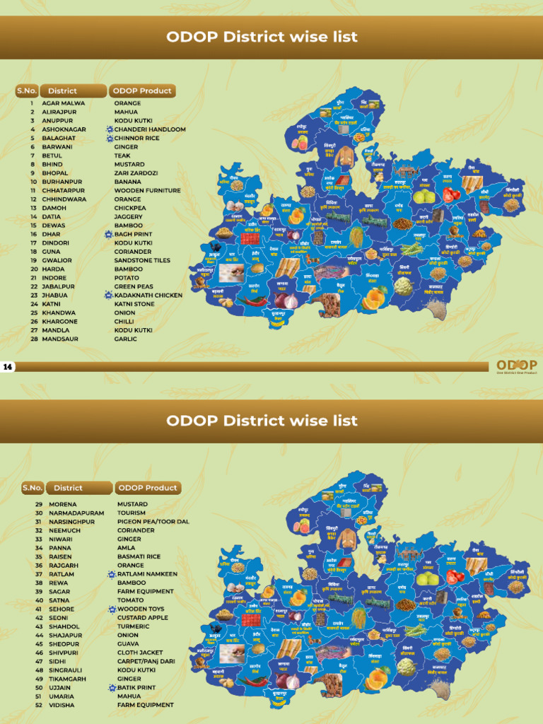 ODOP Brochure of Madhya Pradesh Final Pages Deleted | PDF