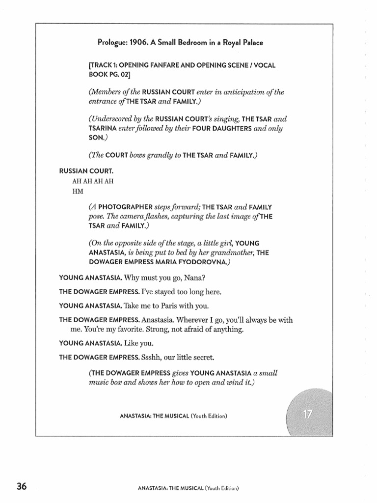 Actor Script Anastasia | PDF