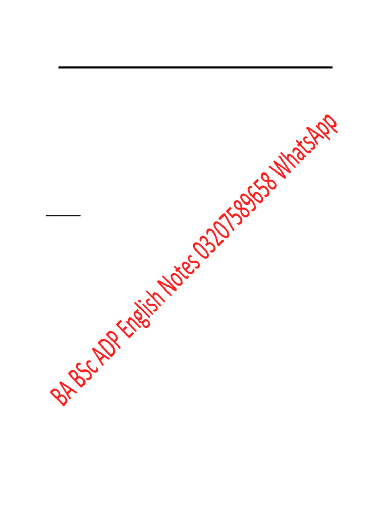 BA ADA Part 1 English Plays Notes | PDF