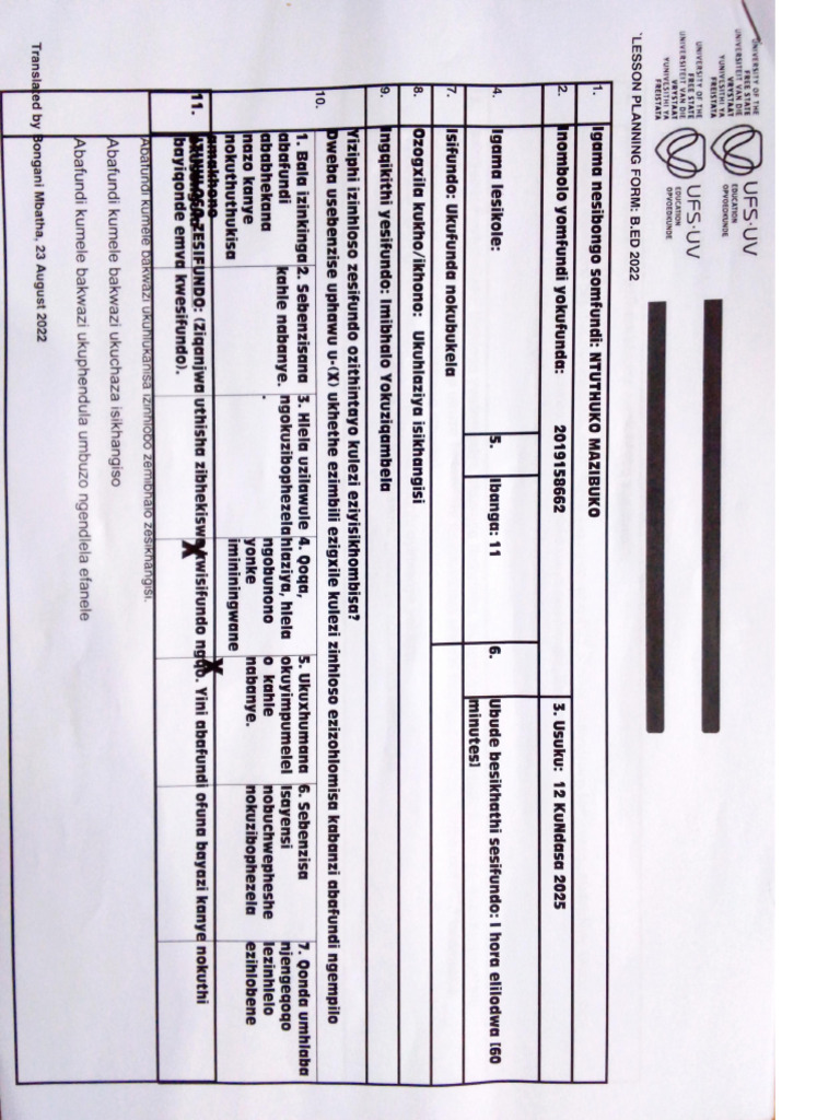 Micro Teaching Lesson Plan ZHTV | PDF