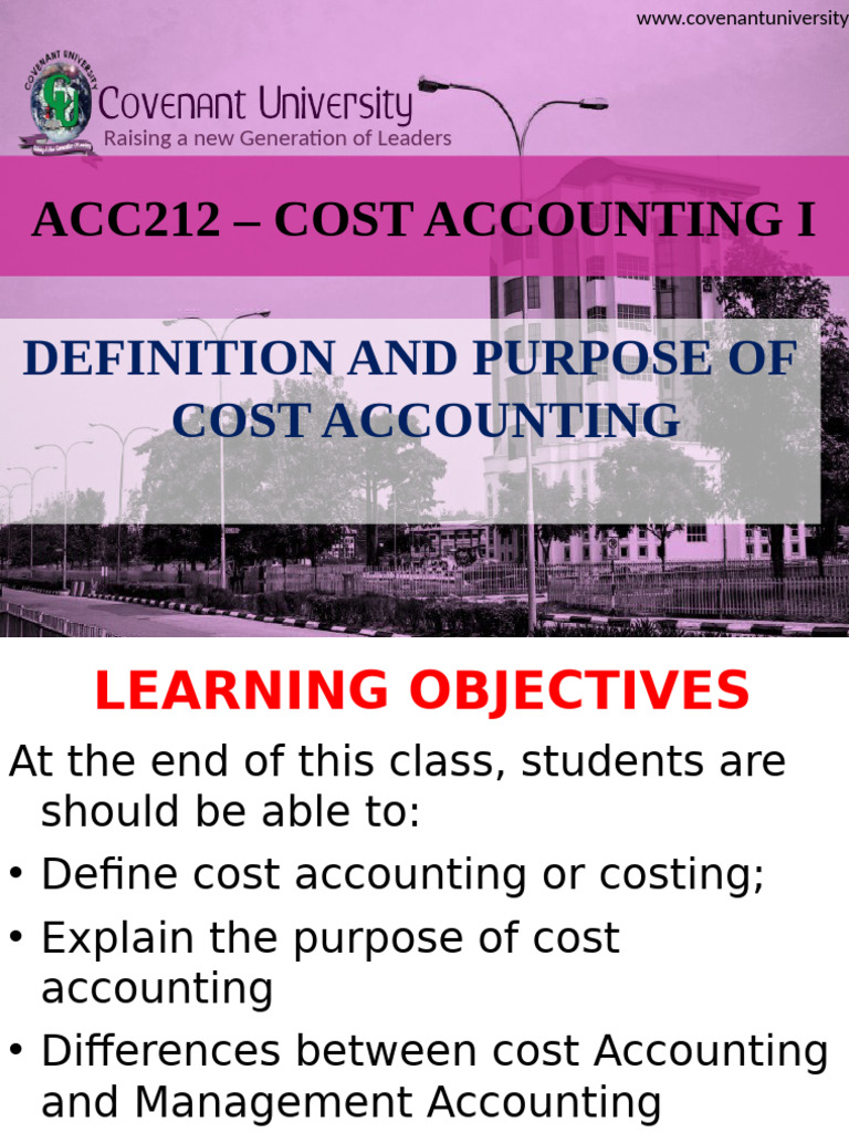 Topic 1 - Definition & Purpose of Cost | PDF | Financial Accounting ...