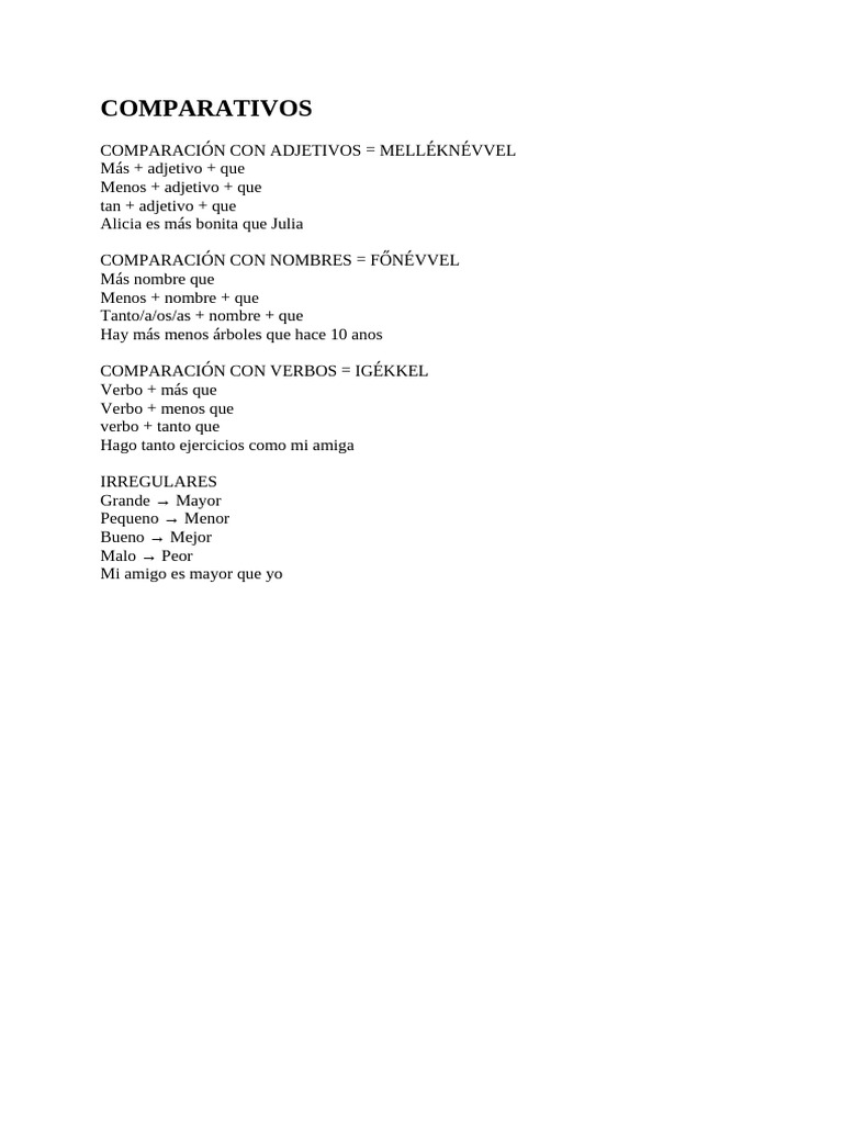 COMPARATIVOS | PDF