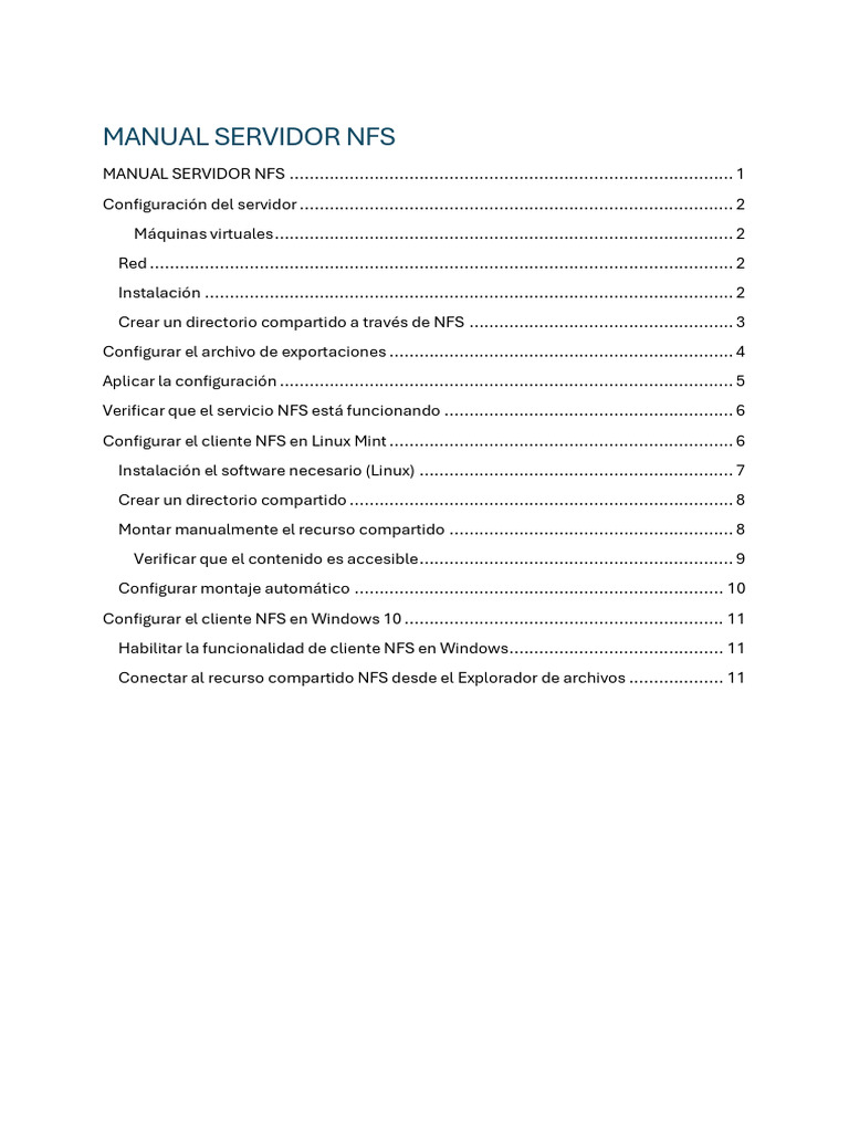 Manual de Configuración NFS en Windows | PDF | Servidor (Computación ...
