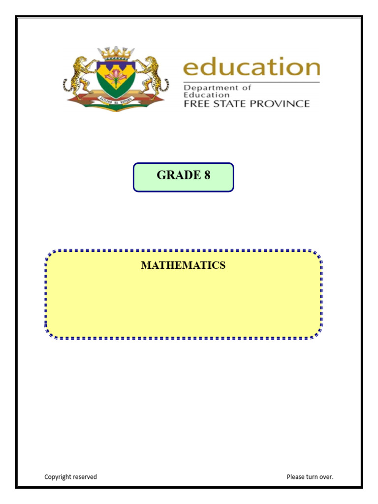 2024 Grade 8 November Mock Exam Memorandum p1 | PDF | Mathematics