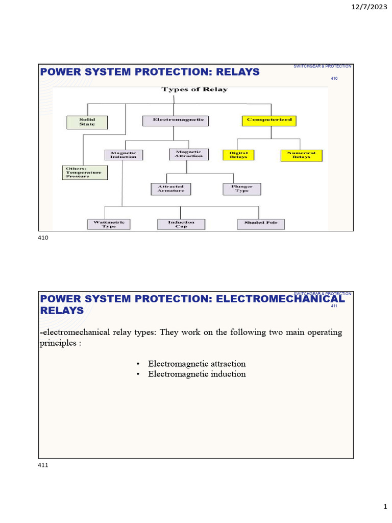 lect. | PDF | Relay | Electromagnetic Induction