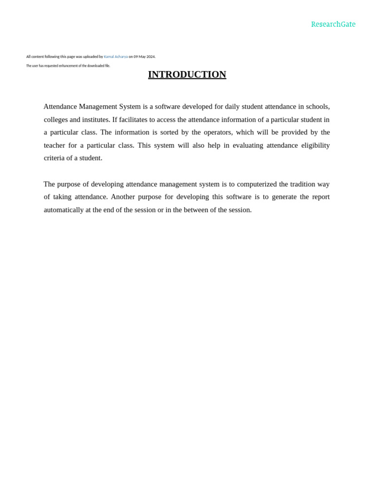 Student Attendance Management System Pdf Microsoft Excel Visual