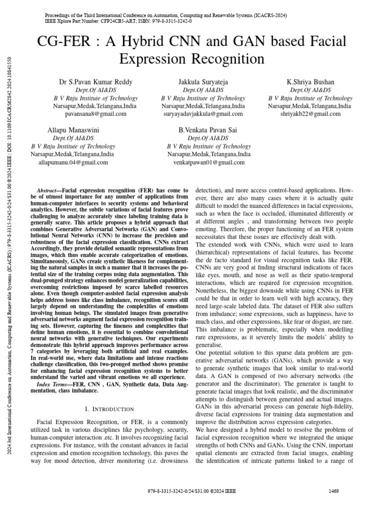 CG-FER__A_Hybrid_CNN_and_GAN_based_Facial_Expression_Recognition | PDF | Applied Mathematics ...