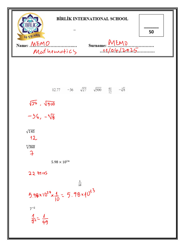 Grade 9 Math Final Exam Questions | PDF | Area | Rounding