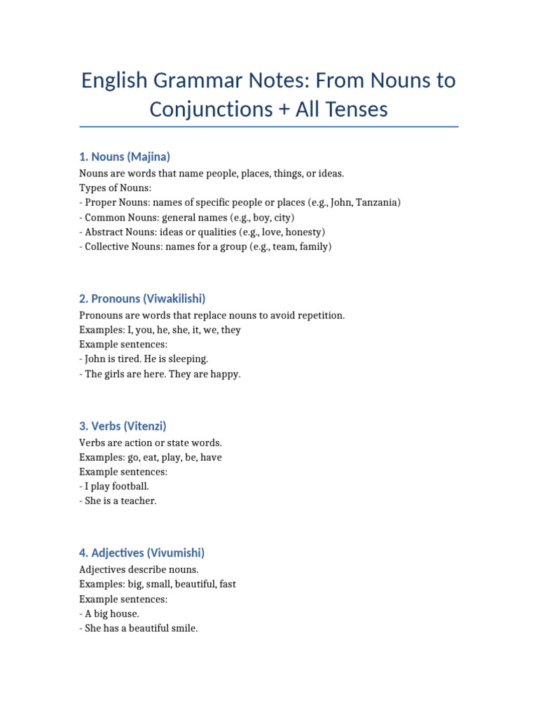 Comprehensive English Grammar Guide | PDF | English Grammar | Noun