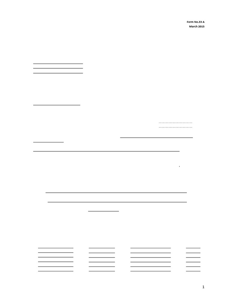 Formats For Deceased Claim-Form No.33A-Upto Threshold Limit | PDF