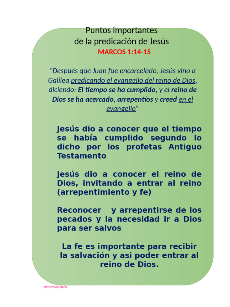 Marcos 1 14 y 15 | PDF