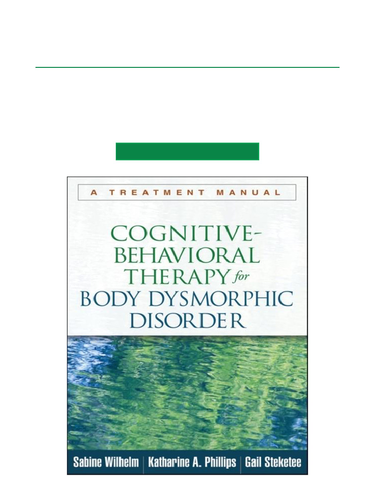 CBT Manual for Body Dysmorphic Disorder | PDF