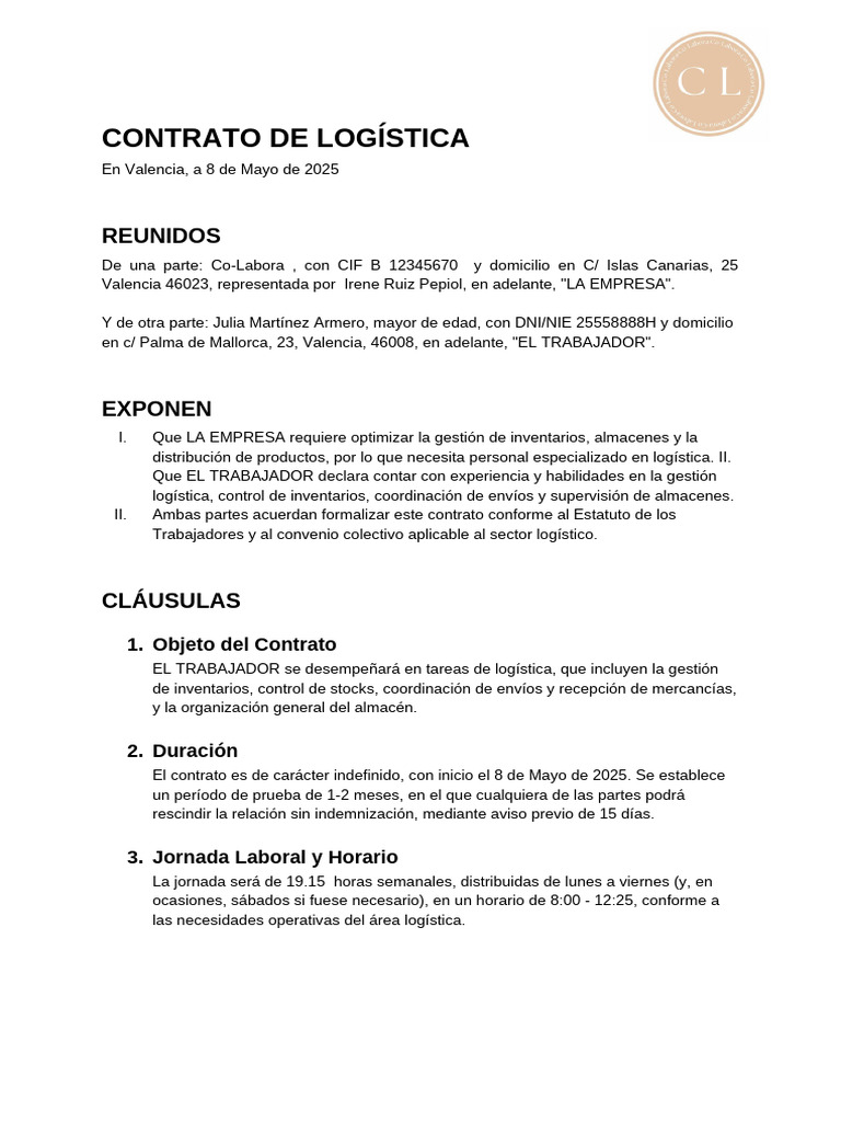 Contrato de Logistica | PDF | Logística | Business