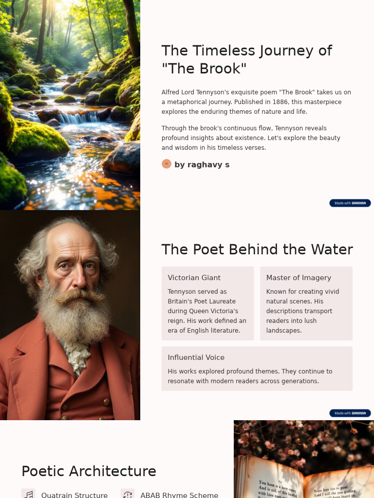 The Timeless Journey of the Brook | PDF | Poetry