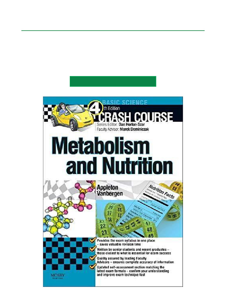 Crash Course in Metabolism & Nutrition | PDF