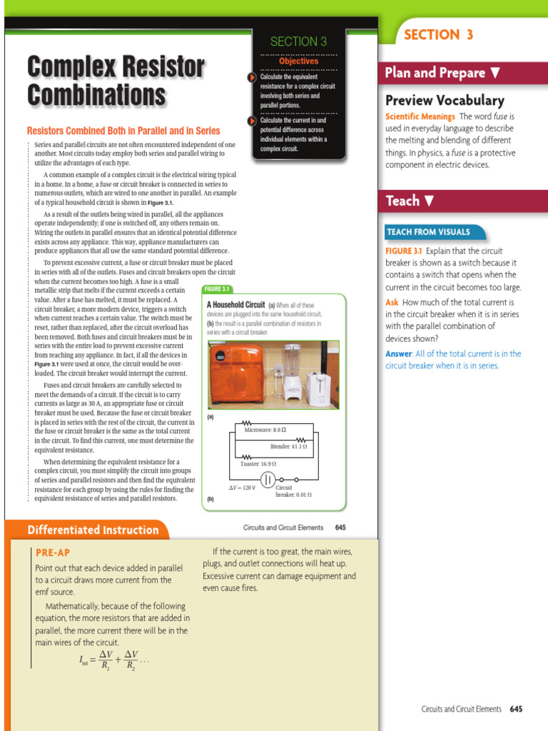 SECTION3-Complex Resistors Combinations | PDF | Series And Parallel ...