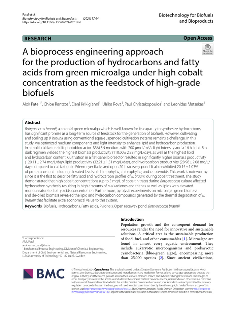 A Bioprocess Engineering Approach | PDF | Biofuel