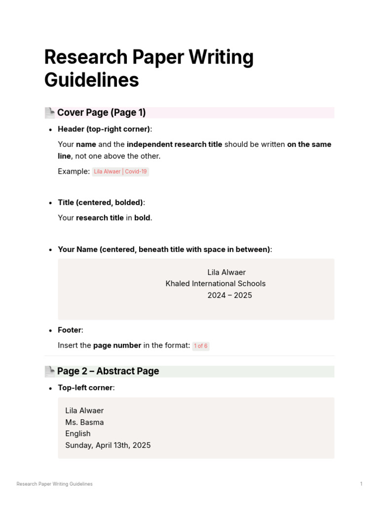 Research Paper Writing Guidelines | PDF | Ellipsis | Abstract (Summary)