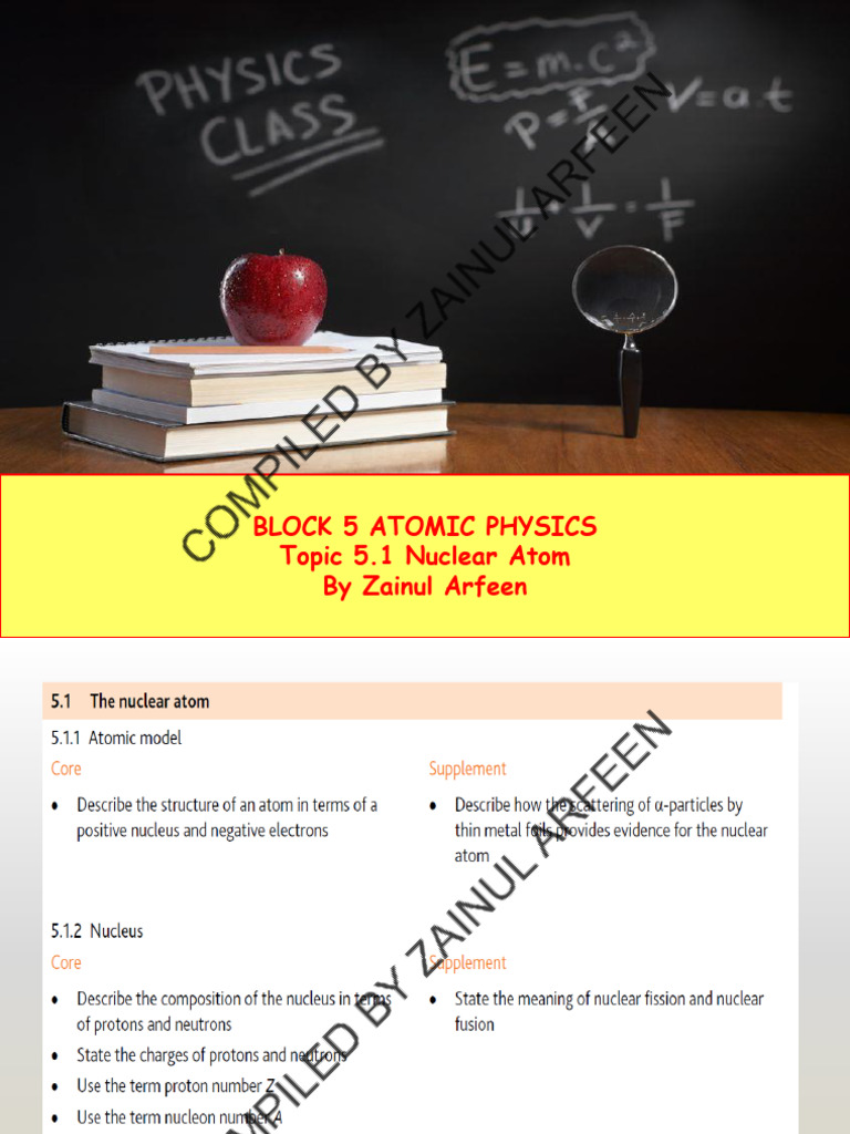 5 Atomic Physics - Watermark | PDF | Radioactive Decay | Atoms