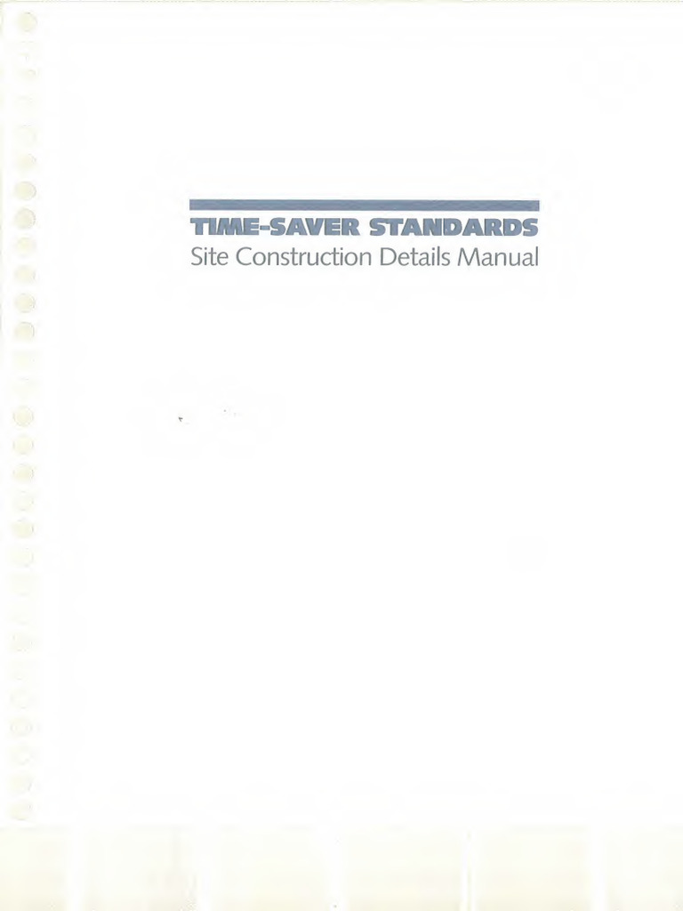Site Construction Details Manual | PDF | Concrete | Precast Concrete