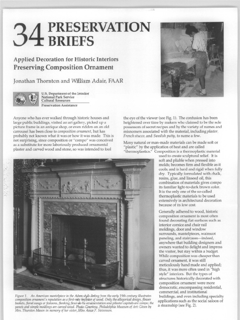 Preservation Brief 34 Composition Ornament | PDF | Ornament (Art ...