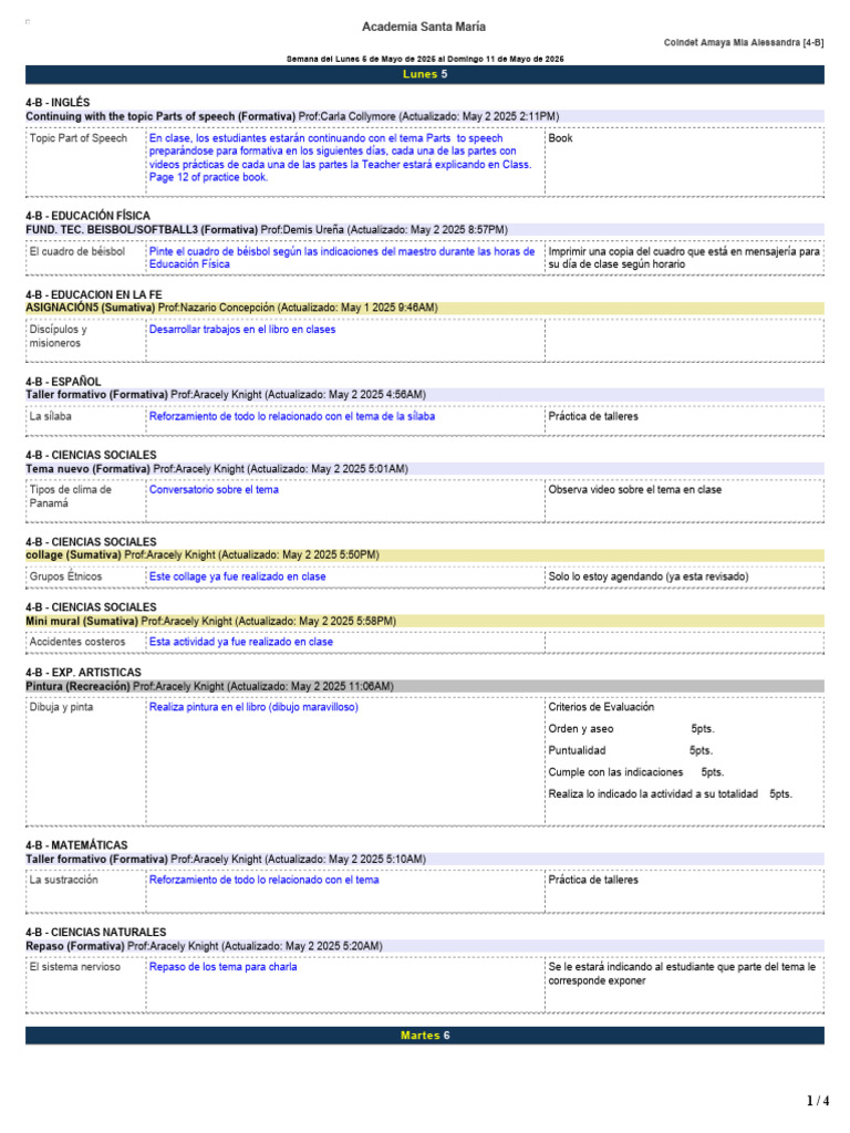 Coindet Amaya Mia Alessandra (4-B) 1 05052025 | PDF | Aprendizaje