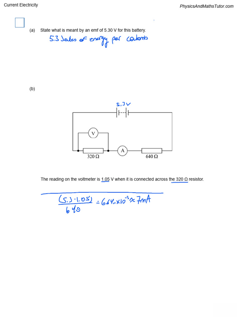 5.1. Current Electricity QP | PDF | Voltage | Resistor