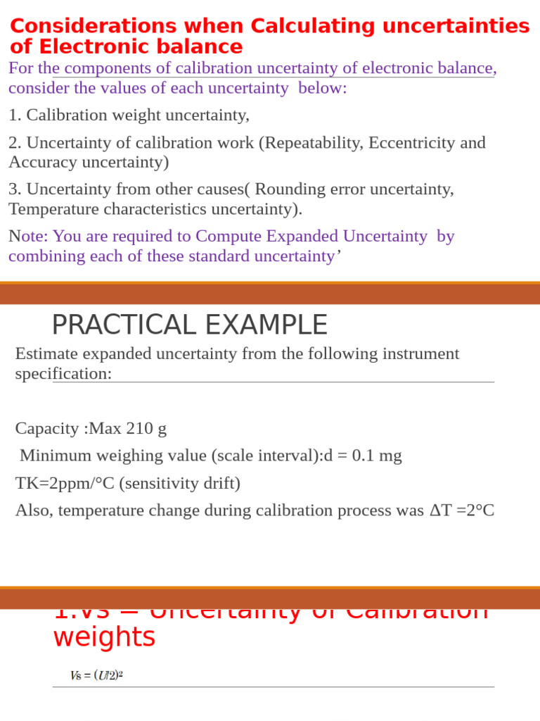 Considerations When Calculating Uncertainty | PDF | Weighing Scale ...
