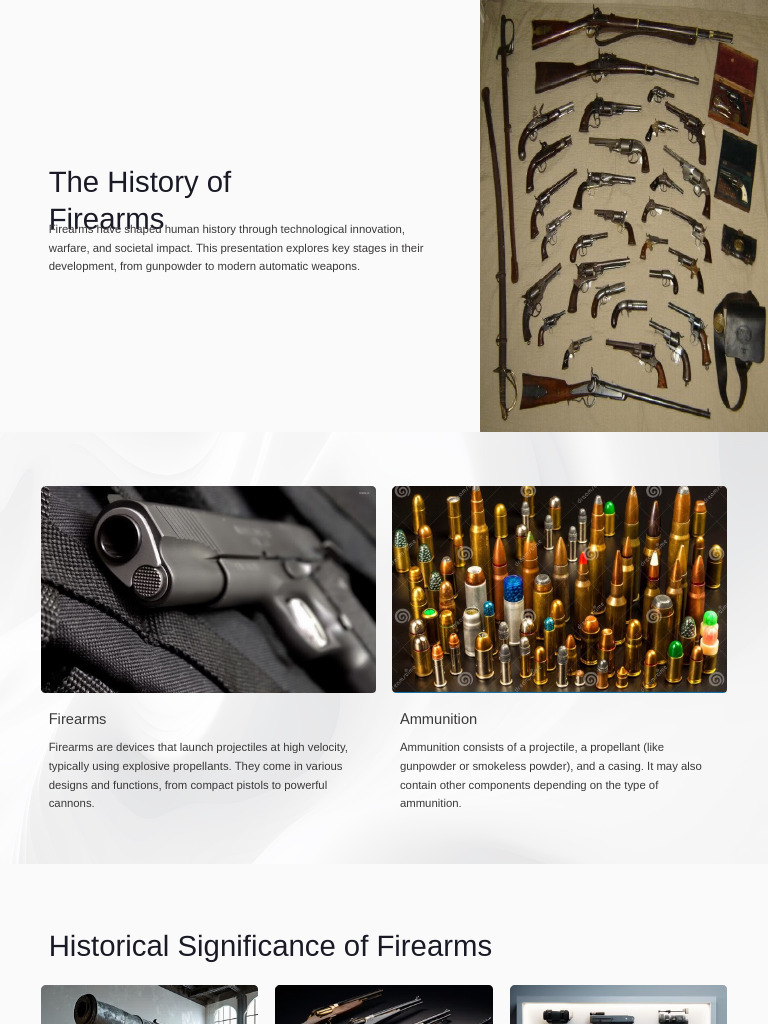 The History of Firearms | PDF | Firearms | Gun Barrel