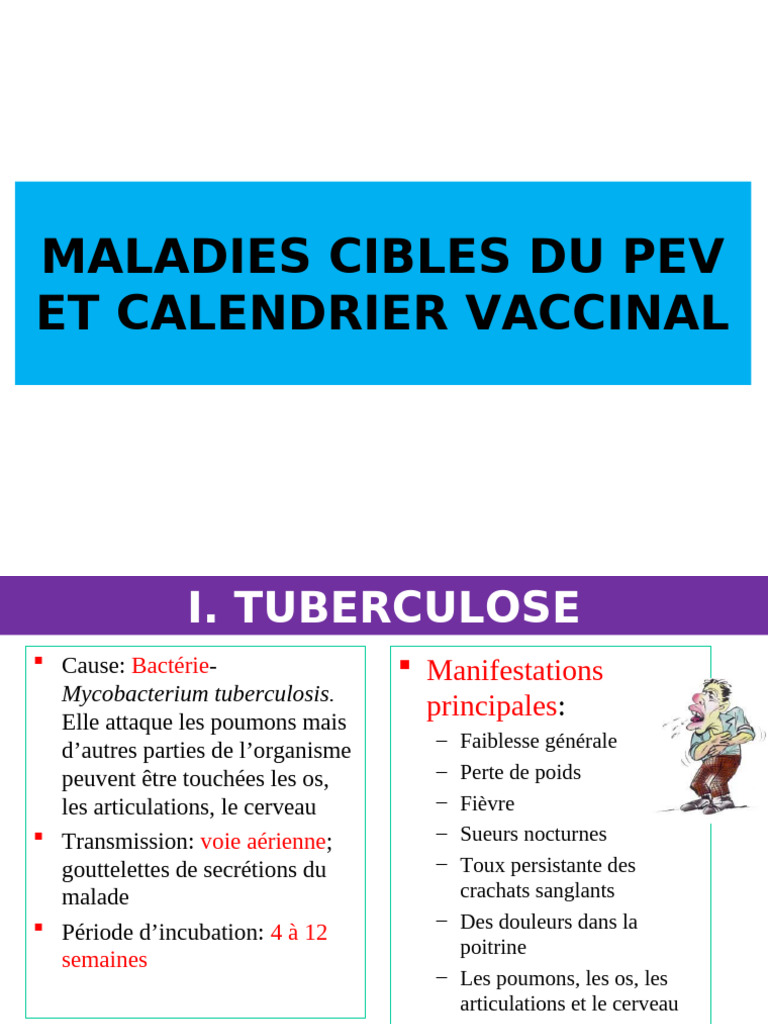 2.maladies Cibles Du PEV Et Calendrier | PDF | Rougeole | Vaccins
