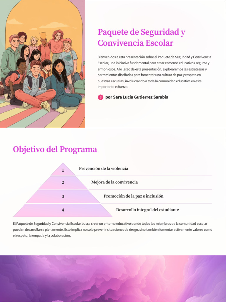 Paquete de Seguridad y Convivencia Escolar | PDF | Valores | Enseñando