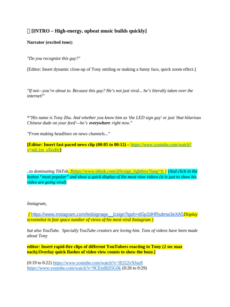 Video Editor Test Template | PDF | You Tube | Editing